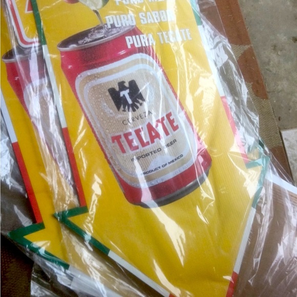Art | Vintagetecate Beer Sign Double Sided Hanging Sign | Poshmark